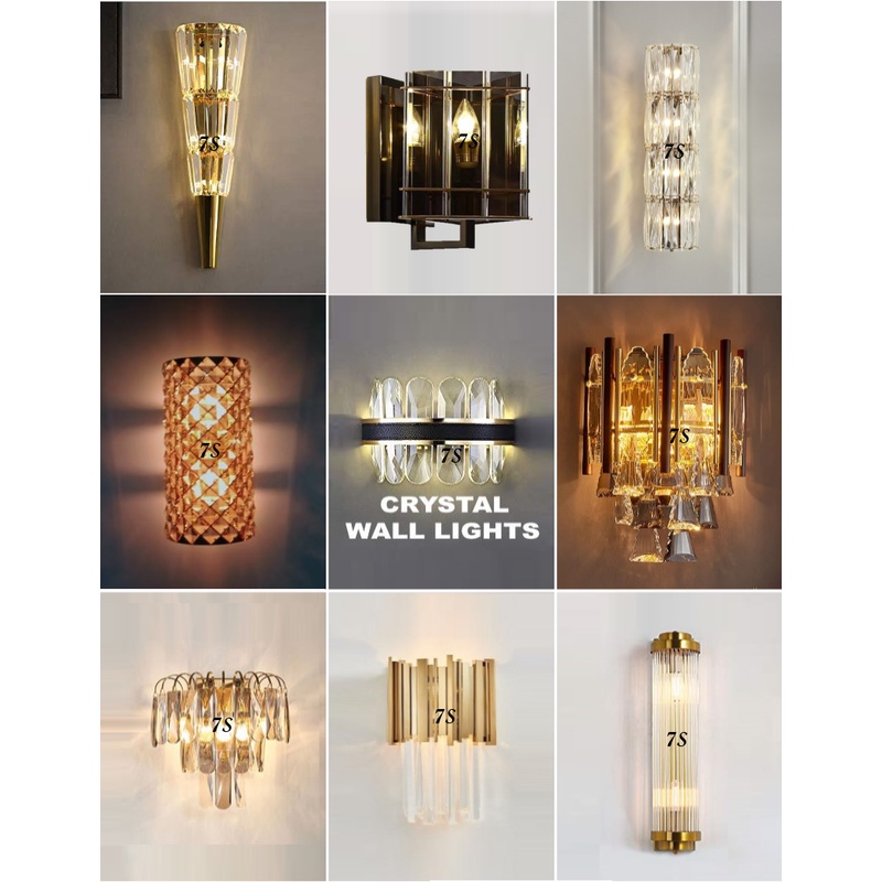 Modern Luxury European Gold Crystal Led wall Light -K9 | Shopee Malaysia