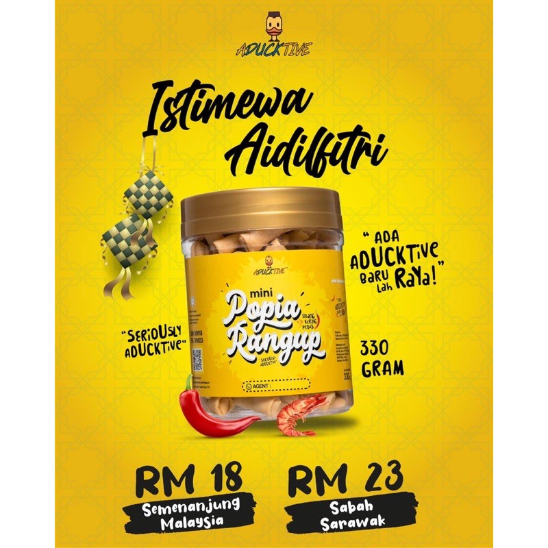 Mini Popia Rangup Udang Kering Pedas by Aducktive | Shopee Malaysia