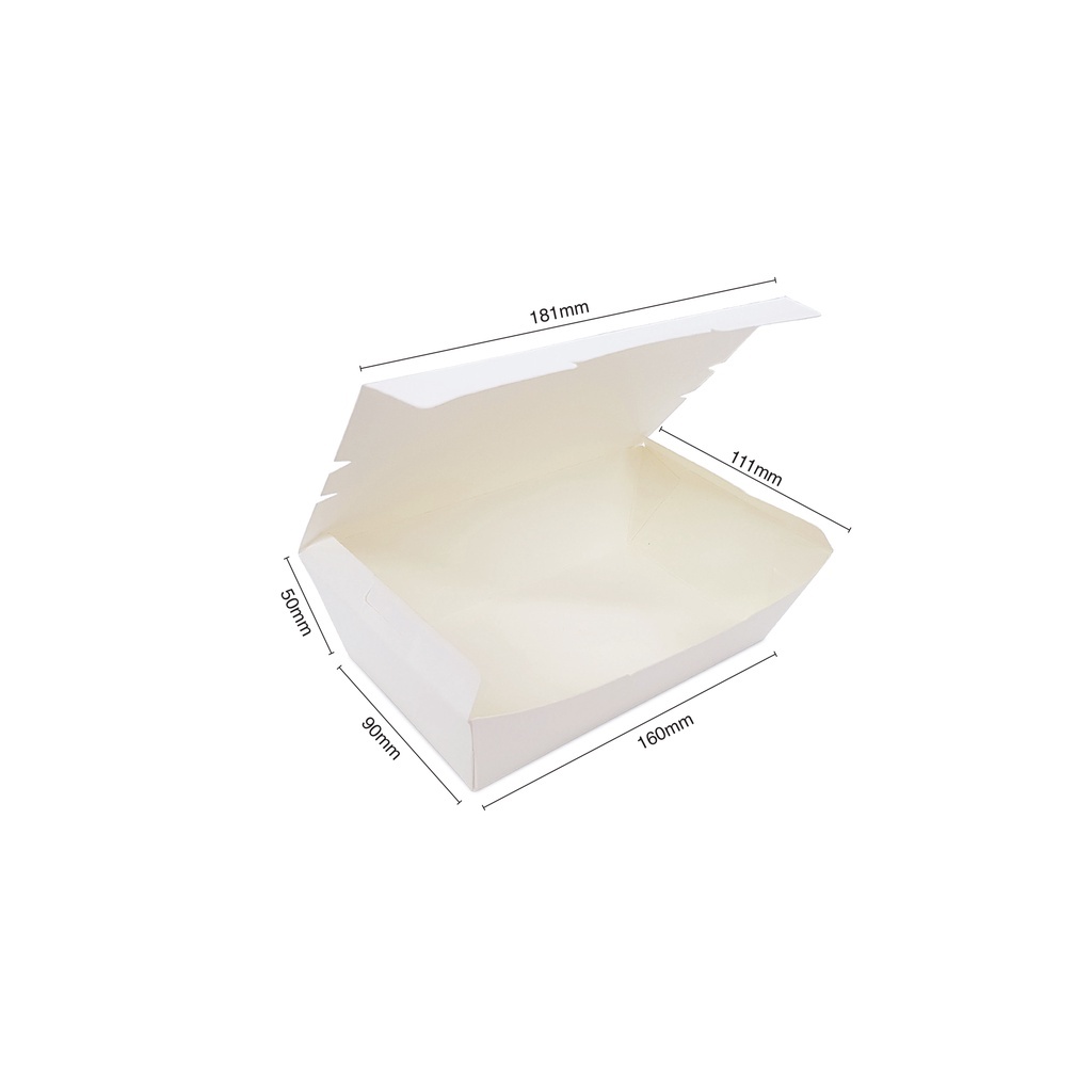 Paper Lunch Box | White | Small size | 300 pcs | Paper Food Box | Paper ...