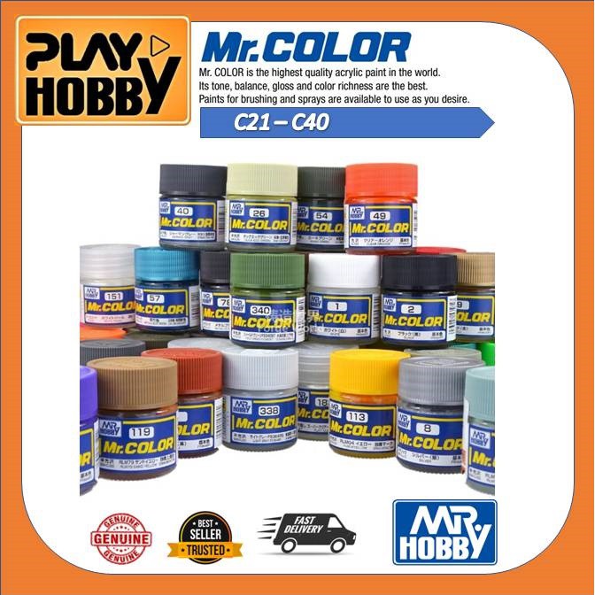 Mr Hobby C21 to C40 - SOLVENT BASED ACRYLIC - Gundam Color - Airbrush ...
