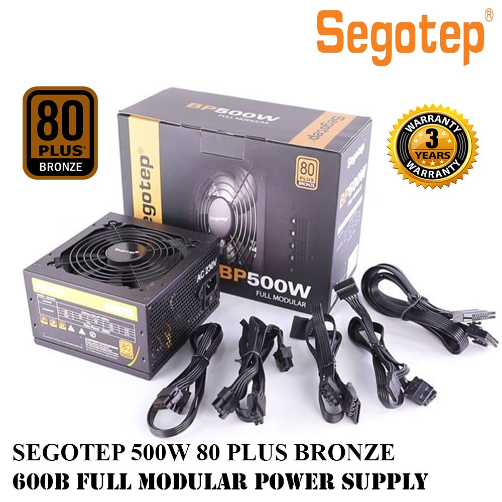 SEGOTEP 500W 80PLUS BRONZE 600B FULL MODULAR POWER SUPPLY | Shopee Malaysia