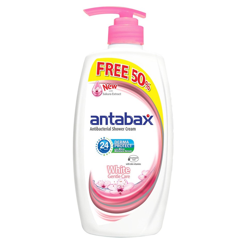 Antabax Anti Bacterial Shower Cream White Gentle Care 650ml (free 50% ...