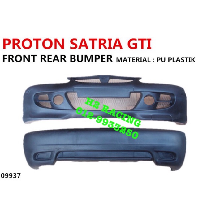 PROTON SATRIA GTI FRONT & REAR BUMPER (PU GETAH) TAHAN PAKAI塑胶耐用FIT ...