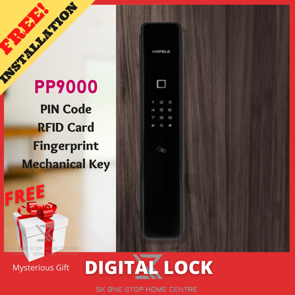 (Free Installation) HAFELE PP9000 Digital Door Lock | Shopee Malaysia