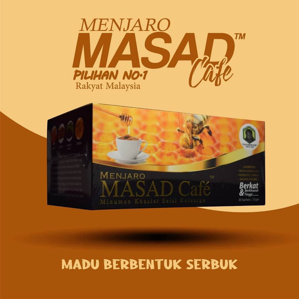 MASAD CAFE - MADU BERBENTUK SERBUK - HONEY COFFEE - 30 SACHET | Shopee ...