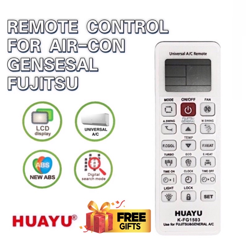 HUAYU K-FG1503 Air Cond Remote Control for FUJITSU & General | Shopee ...
