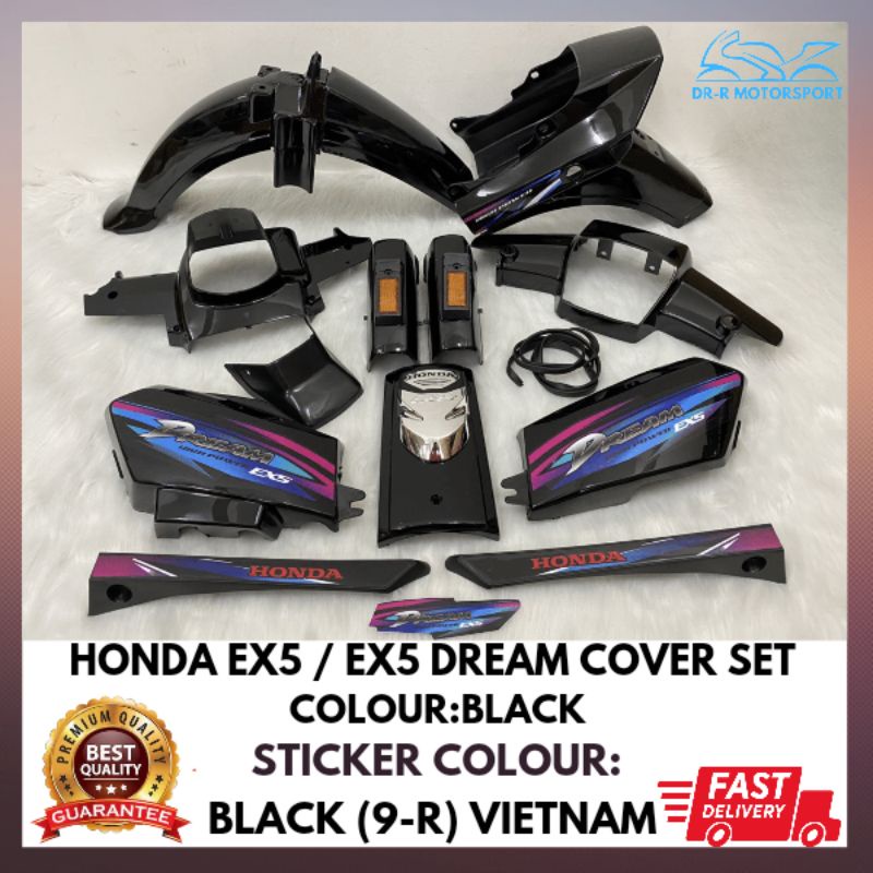 Honda Ex5 / Ex5 Dream Body Cover Set (Siap Tampal Sticker)+Free Gift Honda Ex5 Dream Ex5 High ...