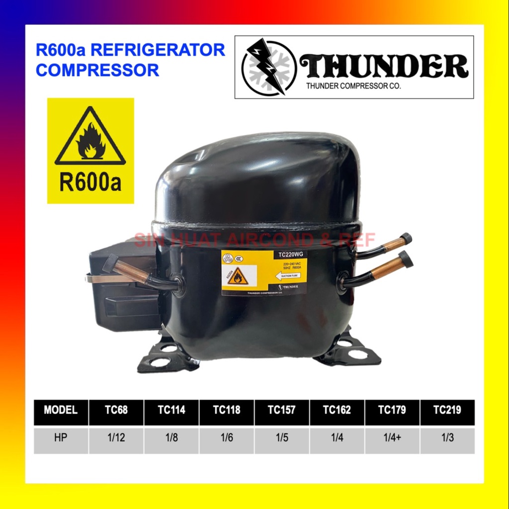 R600a REFRIGERATOR COMPRESSOR TC68 TC114 TC118 TC157 TC162 R600 ...