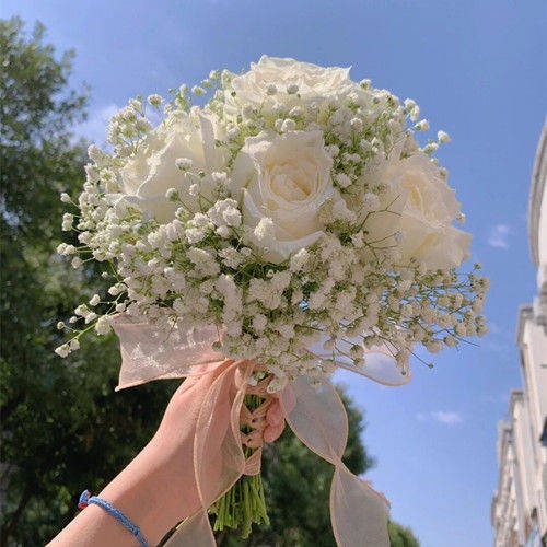 wedding bride bunga tangan pengantin flower bouquet Simple hand tulip ...