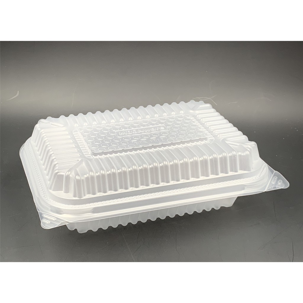 Economy PP Lunch Box [ 100pcs± ] MEGAware - Disposable Plastic Food Box ...
