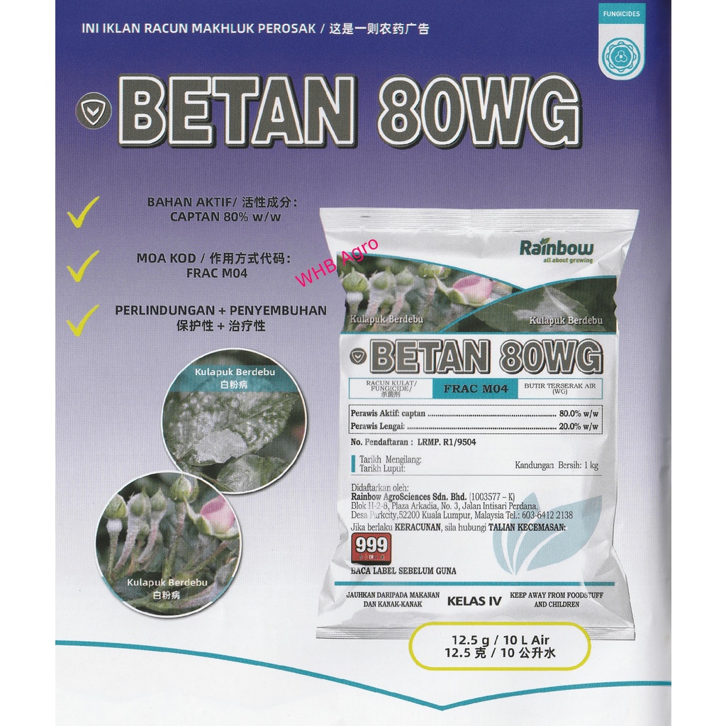 Rainbow Betan 80 WG - ( 1kg ) 👍 💯 | Shopee Malaysia