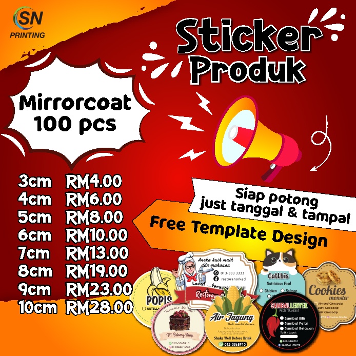 (100 pcs) Sticker Label Produk cantik Quality Superrrb | Shopee Malaysia