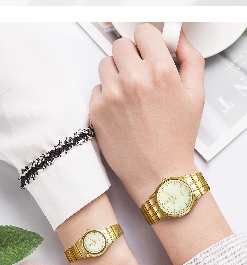 LIEBIG Couple Watch Quartz Watch Stainless Steel Watch 30M Waterproof ...