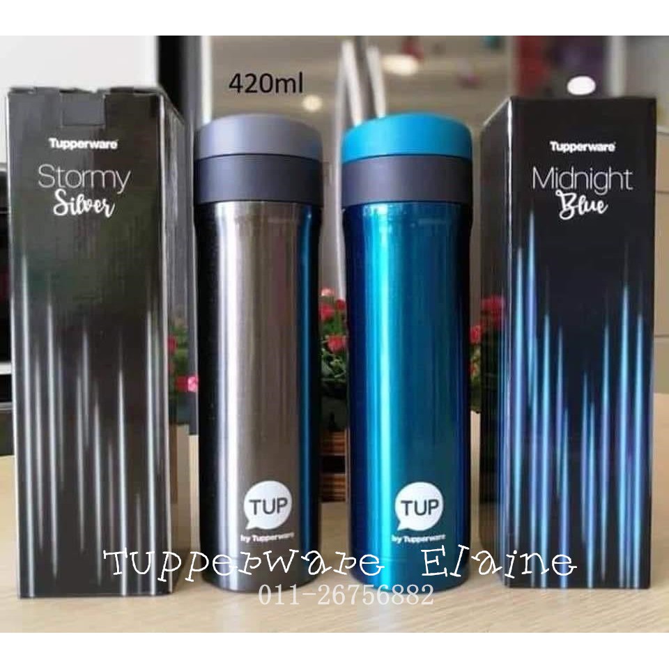 Tupperware Thermos Flask 420ml Red Black Blue Silver Grey | Shopee Malaysia