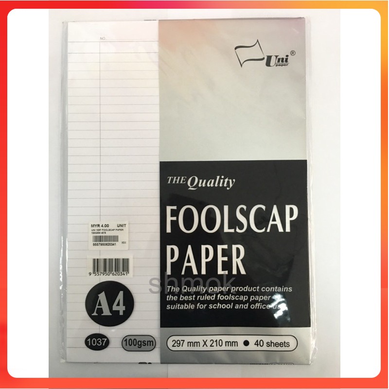 UNI KERTAS KAJANG / FOOLSCAP PAPER (100gsm 40”s) | Shopee Malaysia