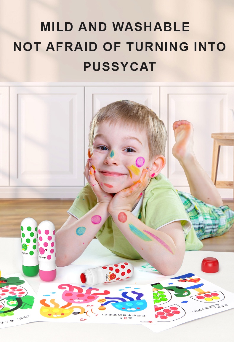 Mideer Washable Magic Dot Marker- 6/12 Colors available | Shopee Malaysia