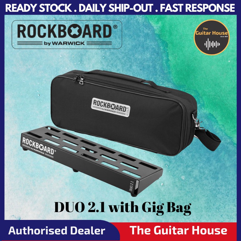 Warwick RockBoard DUO 2.1 Pedalboard with Gig Bag (RBO B 2.1 DUO B ...