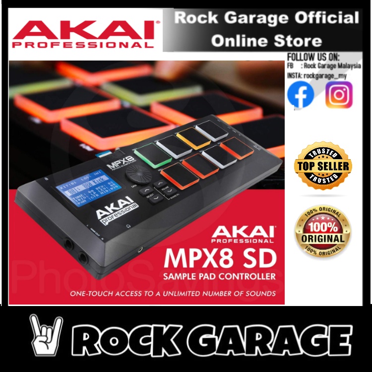 Akai Professional MPX8 - Mobile SD Sample Player (MPX-8/MPX 8) | Shopee ...