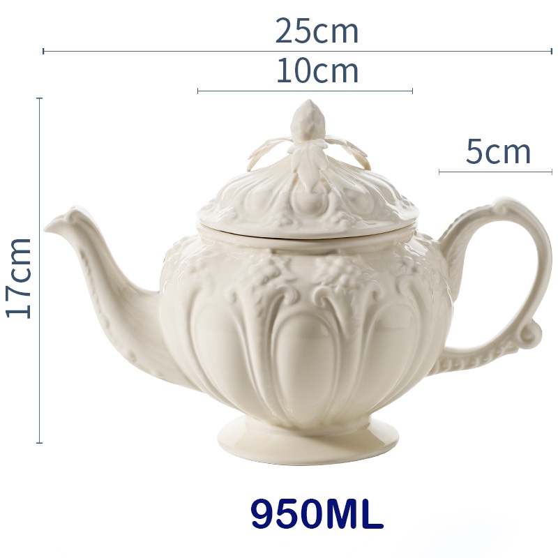 Locaupin Ceramic Tea Pot, Coffee Pot, European Ceramic Vintage Teapot ...