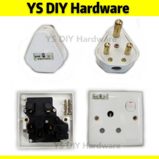 UMS 15A SIRIM Resilient Plug Top; 15A Flush Type SIRIM Switched Socket ...