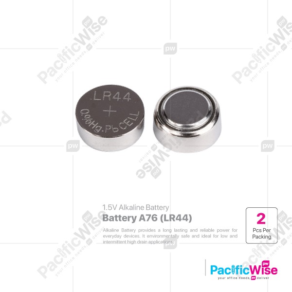 Original Battery A76 (LR44)/Coin Cell Battery/Bateri Butang (2's/Pack ...