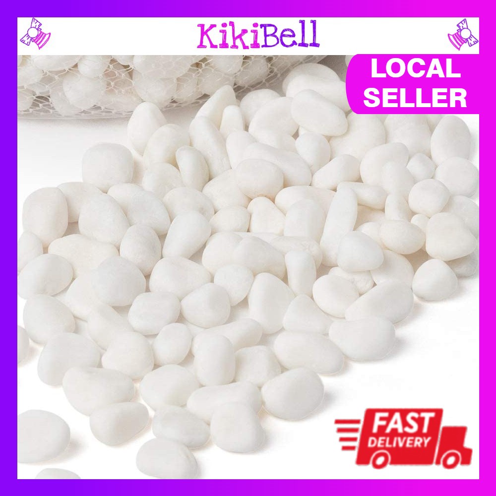 500g White Pebbles 5-40mm Fish Tank Aquarium Stone Decoration Rocks ...