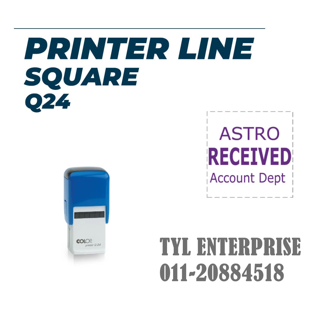 (Q24) COLOP Square / Self Inking Stamp Customize / Setem Dakwat Sendiri ...