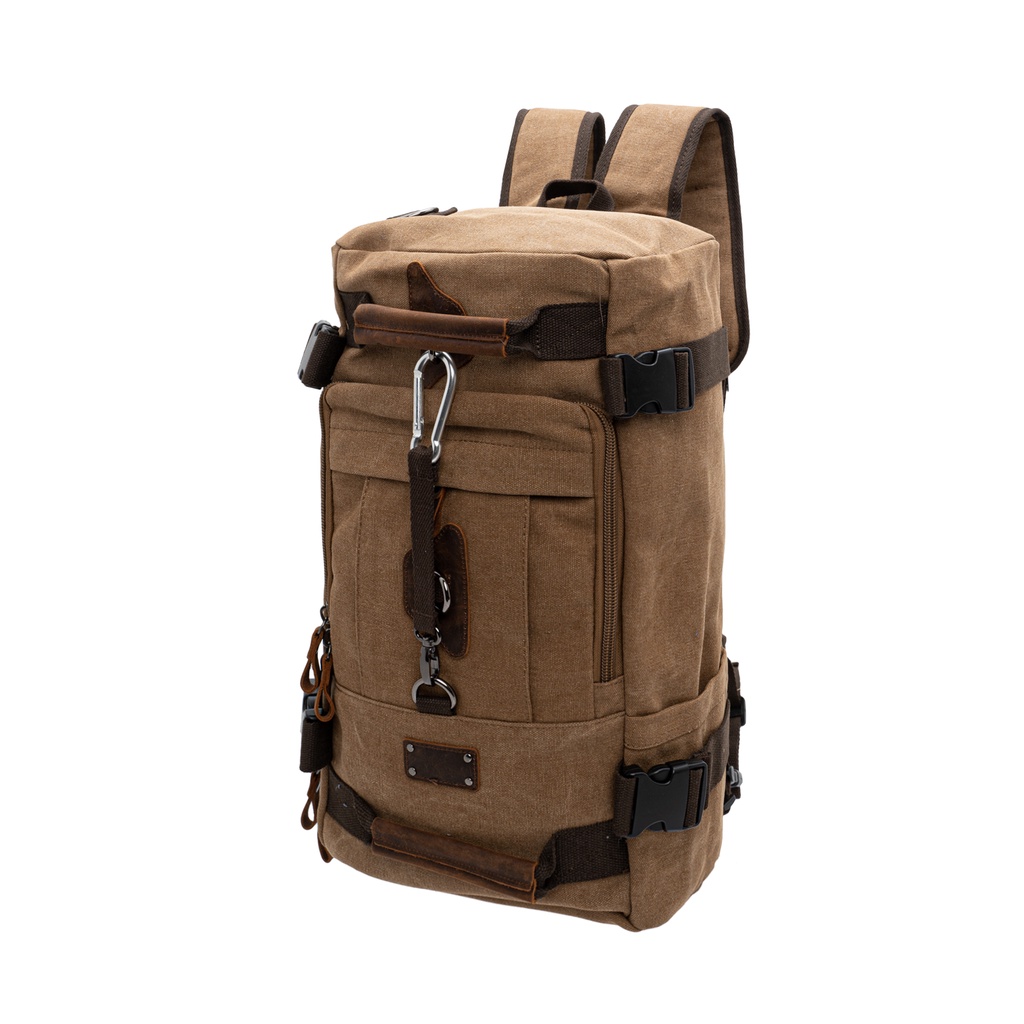 Jack Studio Canvas Leather Multifunctional Travel Hiking Backpack-BAD ...
