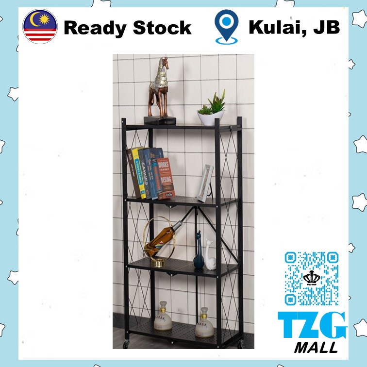 Four Layer Shelf Rack Shelves Empat Lapisan Rak 四层置物架 免安装 | Shopee Malaysia