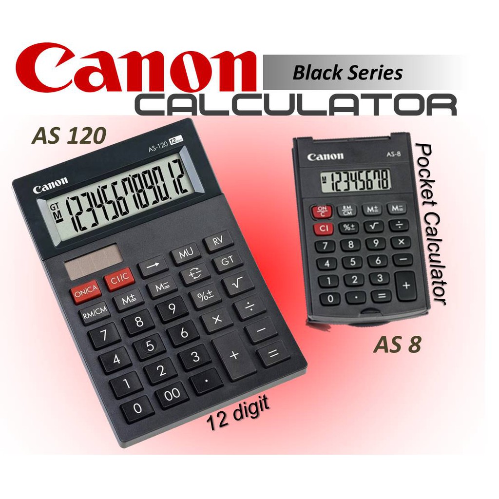 Canon Calculator AS 120 II AS 8 Original Pocket Calculator (Kalkulator ...