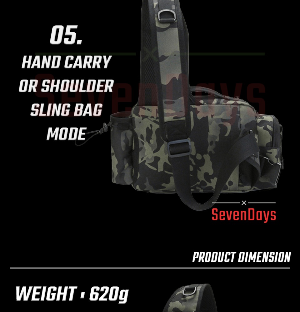 Tactical Sling Bag Waterproof Fishing Beg Pancing Kalis Air Outdoor One ...