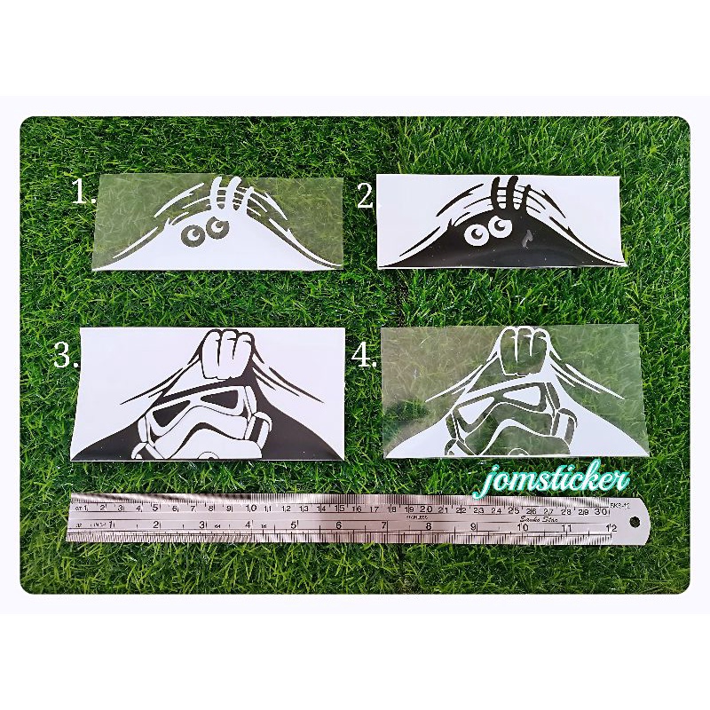 Sticker Funny Peeking Monster Scary Eyes Vinyl Car~sticker cutting ...