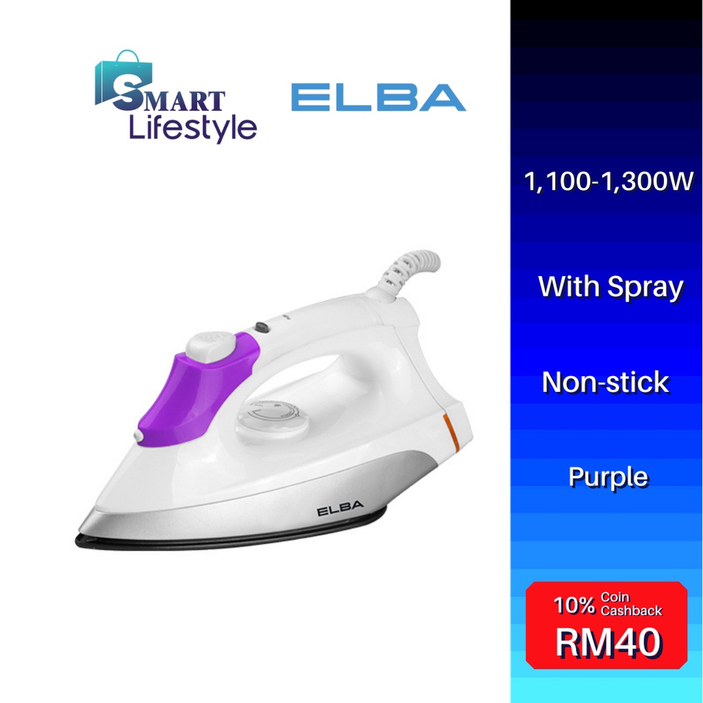 Elba Dry Iron with Spray EDI-G1303(PP) | Shopee Malaysia