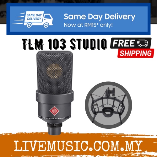 Neumann TLM 103 Studio Set Large-Diaphragm Condenser Microphone - Matte ...