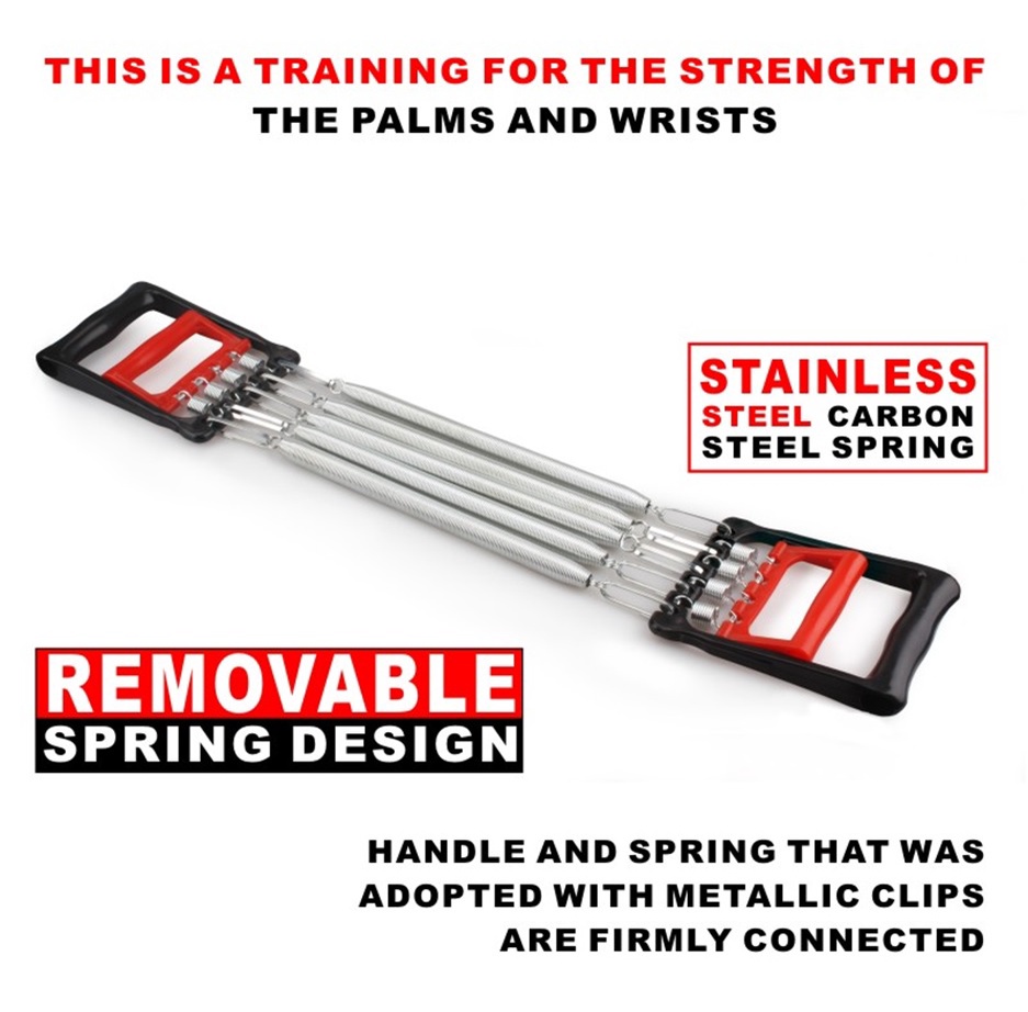 🔥🔥ADSports Chest Muscle Expander pull 5 SPRING Body Building CHEST ...