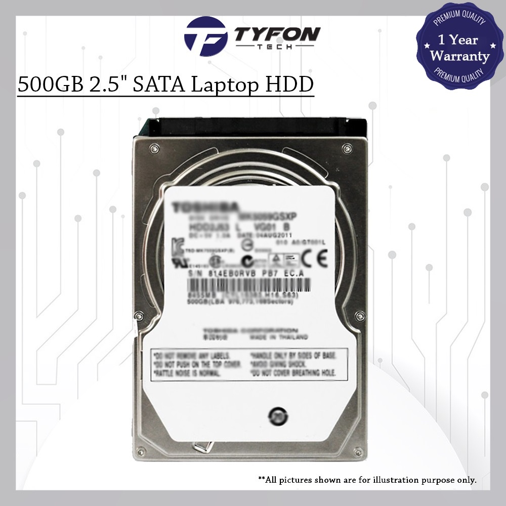Mix Branded 500GB 2.5" SATA Laptop Hard Disk Drive HDD - Normal size ...