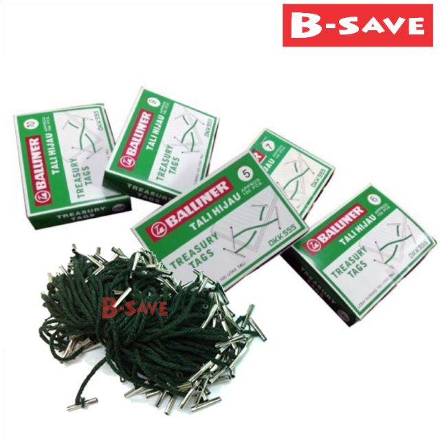 Treasury Tags / Tali Hijau 4T 5T 6T 7T 8T 9T 10T ( 100'S/BOX ) | Shopee ...