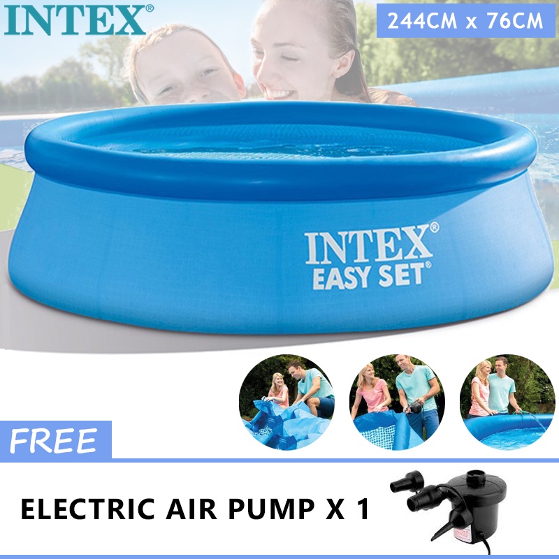 INTEX 28110 (NP122) EASY SET Pool 244 x 76cm Large Size Inflatable ...
