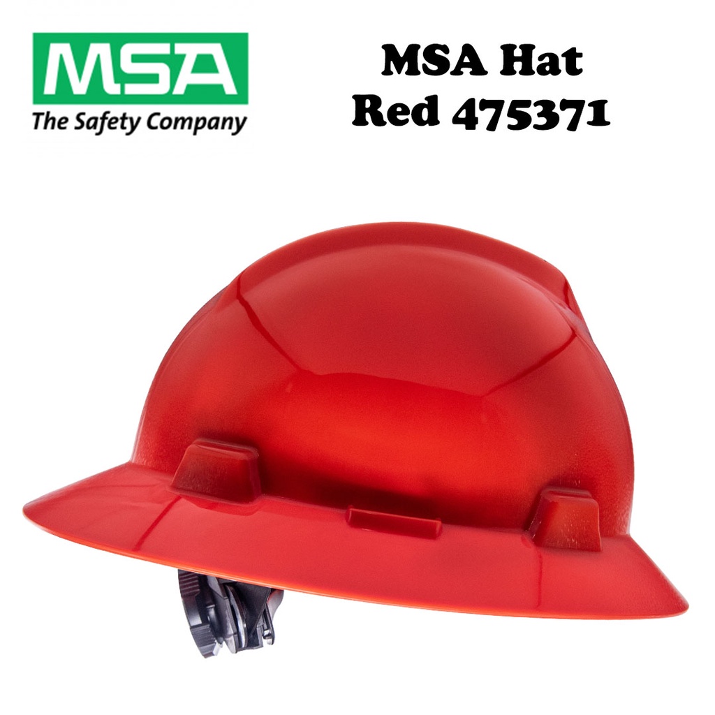 MSA V-Gard Full Brim Hard Hats - Red 475371 (2024 year) | Shopee Malaysia