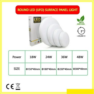 Lampu LED UFO Surface Light 18W/24W/36W/48W 6500K Daylight led light ...
