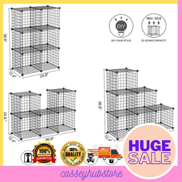 Metal Cube Storage Cabinet, DIY 16Cubes 12Cubes Closet Cabinet and ...