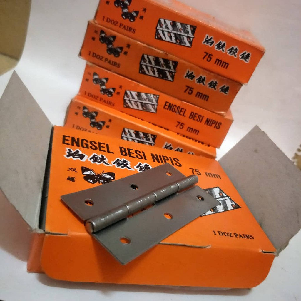 ENGSEL PINTU / IRON HINGES ENGSEL BESI NIPIS / TEBAL 38mm 50mm 63mm ...