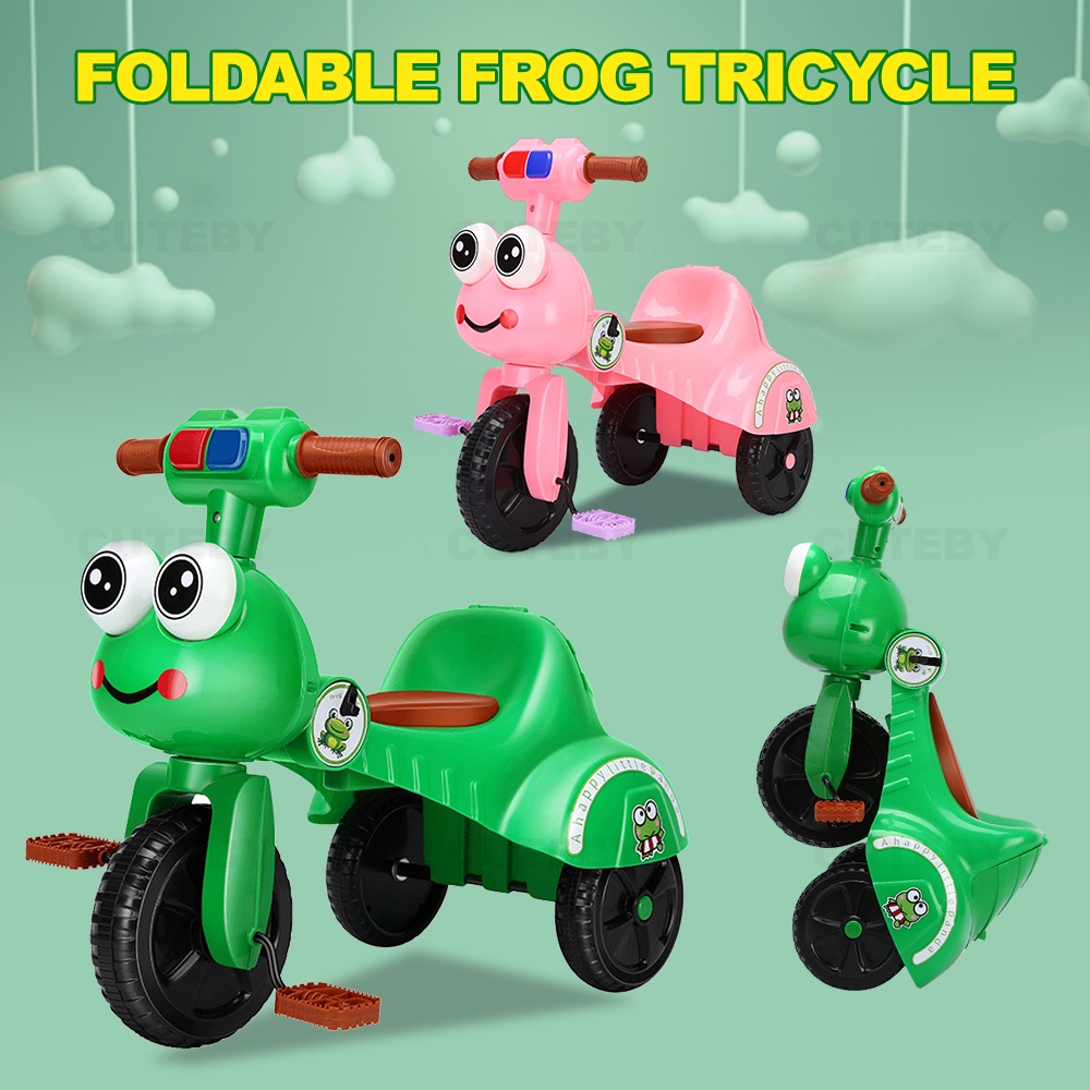 FOLDABLE FROG TRICYCLE Kids 3 Wheel Tricycle Frog Tricycle For Kids ...