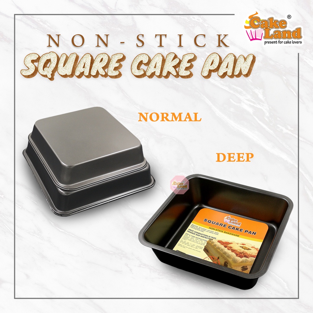 CAKE LAND Non Stick Square Cake Pan - 8"/9"/12") | Shopee Malaysia