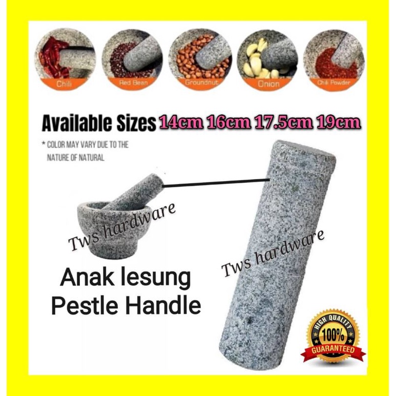 Granite Stone Pestle Handle Anak Penumbuk Lesung Batu Anak Lesung/👉🏻 ...