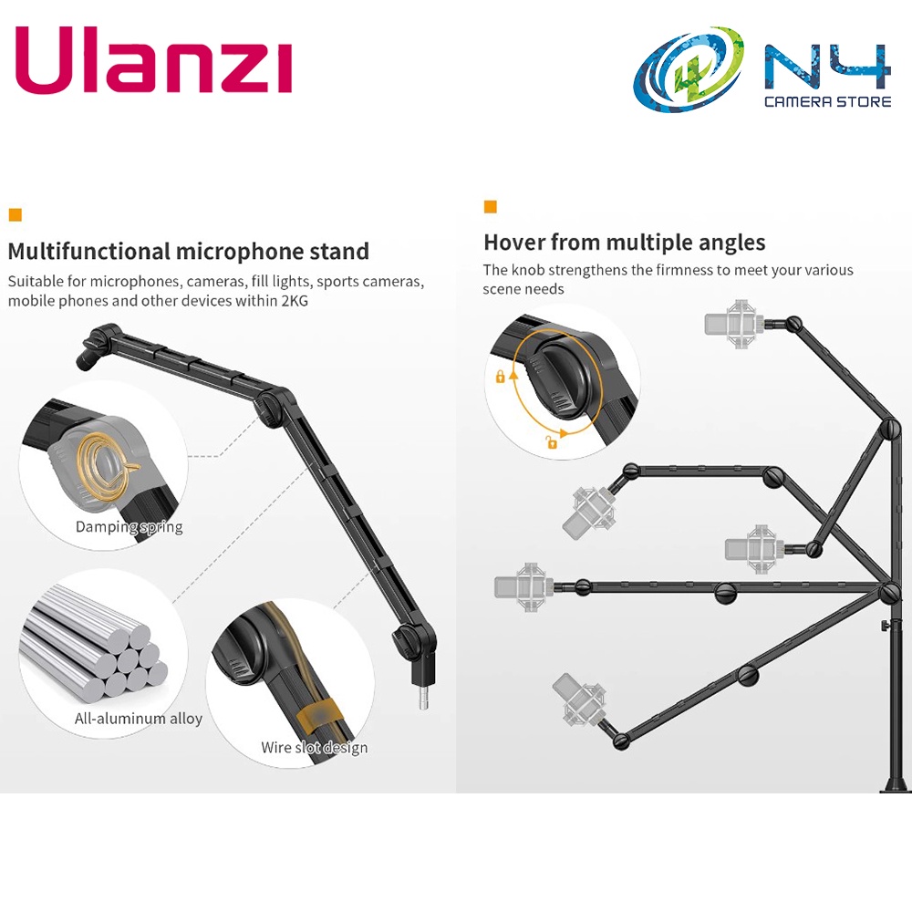 Ulanzi VIJIM LS21 Desk Mount Stand 3 in 1 for Studio & Live | Shopee ...