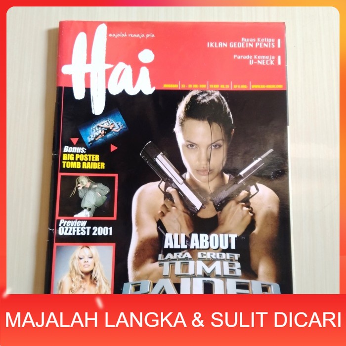 Hai Magazine No.29 Jul 2001 ALL ABOUT LARA CROFT TOMB RAIDER ANGELINA ...