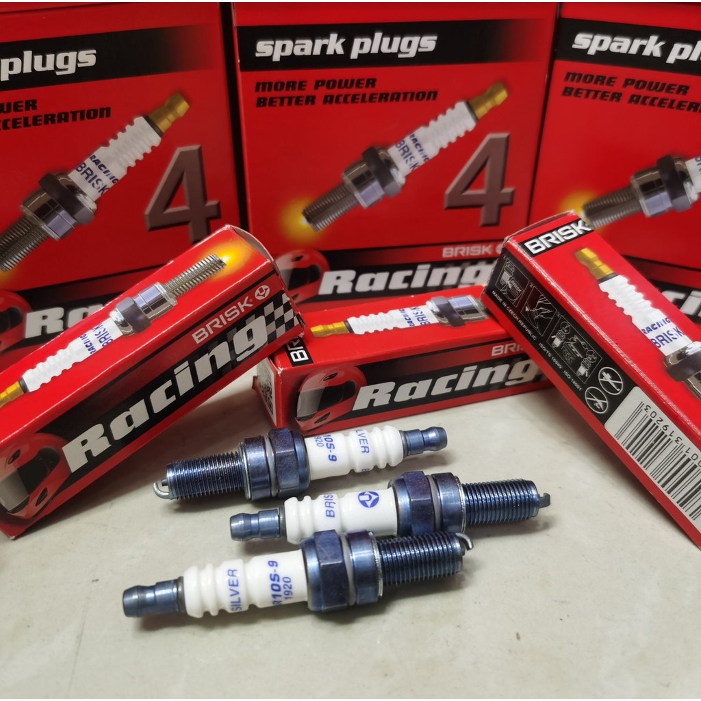 BRISK AR10S-9 SILVER RACING SPARK PLUG MT09 XJ6 KLX 250 ER6 VERSYS ZX10 ...