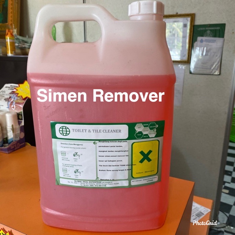 Toilet & Tile Cleaner/Simen Remover(10 Liter) Pembersih tandas, Tile ...