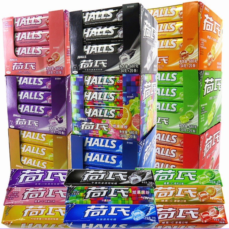 [HALAL] Halls Candy Assorted Flavour 34g x 20 sticks WHOLESALE PRICE ...